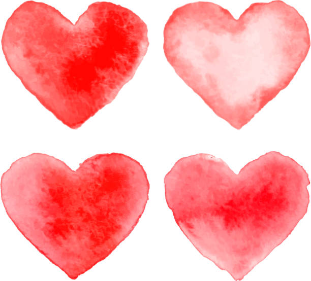 Free Stock Photo of Watercolor red heart icon clipart vector | Download ...