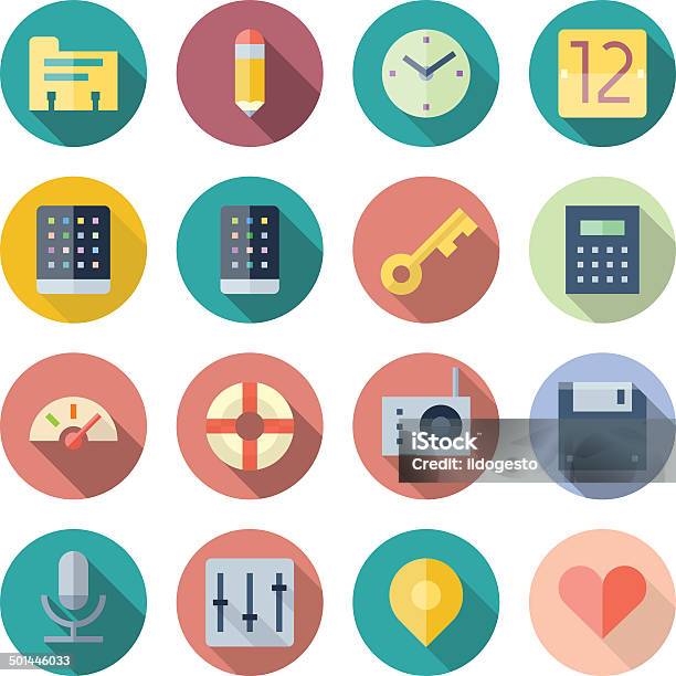 Flat Design Icons For User Interface向量圖形及更多剪貼畫圖片 剪貼畫 咪高峰 圖形使用者界面