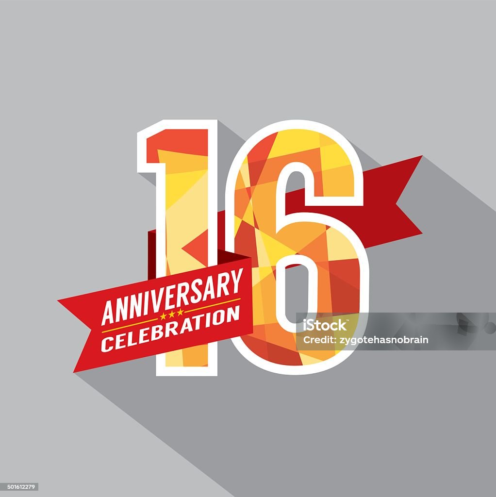 Desain Perayaan Ulang Tahun Ke16 Ilustrasi Stok Unduh Gambar Sekarang