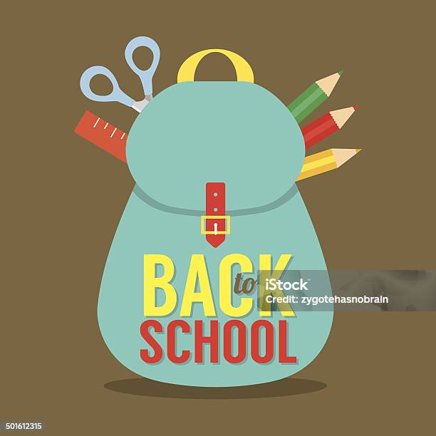 Back To School 컨셉입니다 가방에 대한 스톡 벡터 아트 및 기타 이미지 가방 교습 교육 Istock