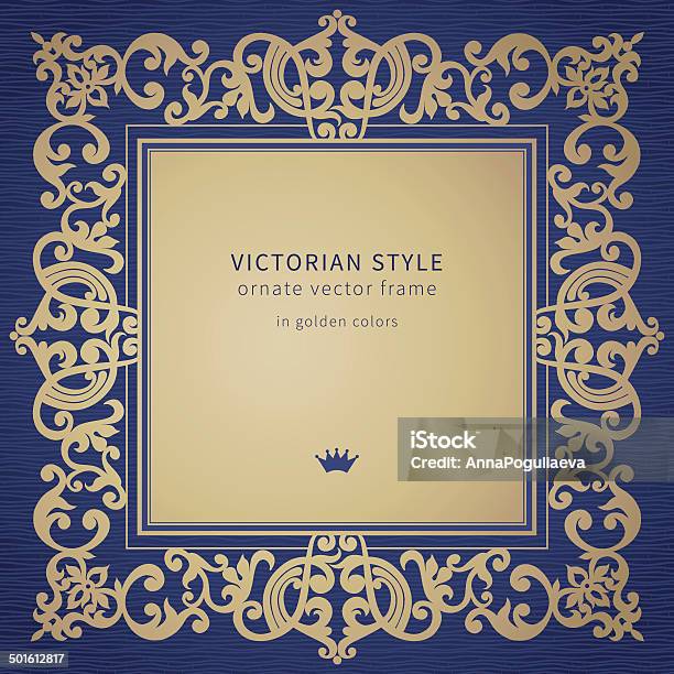 Vector Baroque Frame In Victorian Style向量圖形及更多有邊框的圖片 有邊框的 華麗的 亞洲和印度