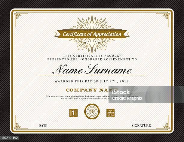 Vintage Retro Art Deco Frame Certificate Background Template向量圖形及更多證書圖片