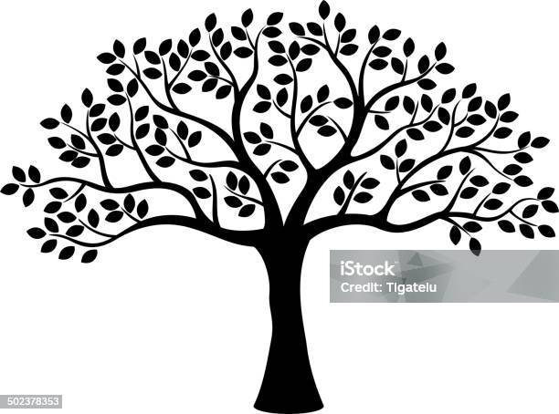 Tree Silhouette向量圖形及更多側影圖片 側影 夏天 大自然 Istock