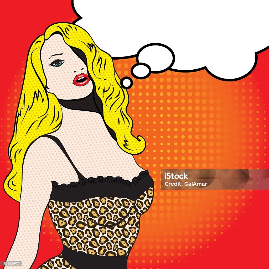 Pop Art Woman Vector Illustration Stock Illustration Download Image