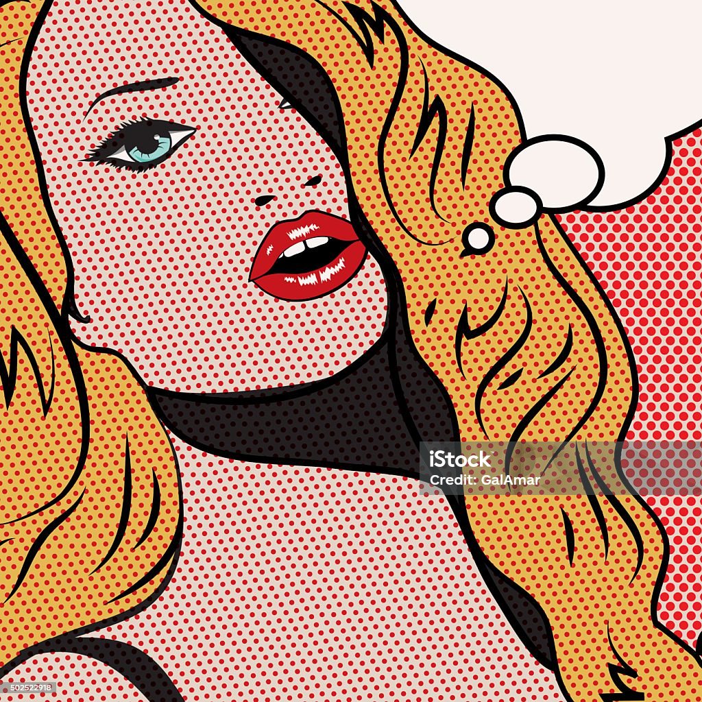 Pop Art Woman Vector Illustration Stock Illustration Download Image