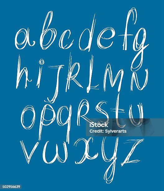 Calligraphic Script Font Vector Alphabet Letters向量圖形及更多偏遠的圖片 偏遠的 單字詞