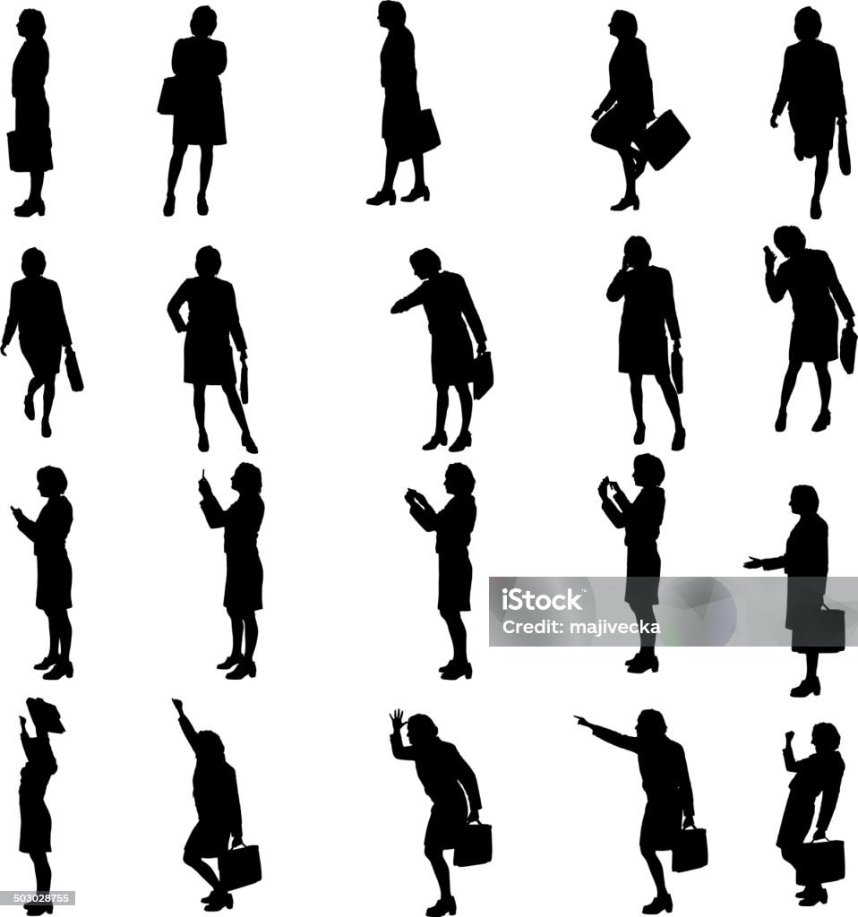 Vector Silhouette Of Women Stock Illustration Download Image Now Adult Back Lit