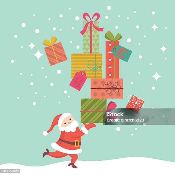 Desain Kartu Ucapan Natal Dengan Santa Membawa Kotak Hadiah Ilustrasi ... Desain Kartu Ucapan Natal Dengan Santa Membawa Kotak Hadiah Ilustrasi ...