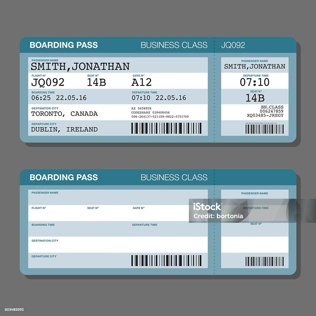 American Airlines Boarding Pass Template