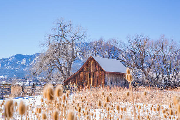 Free Stock Photo of Snow-covered old barn in mountain valley | Download ...