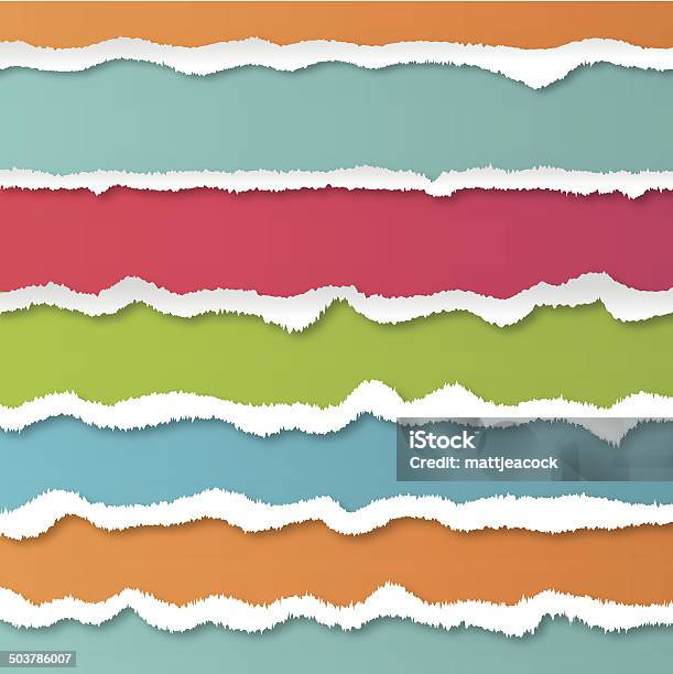 Torn Paper Background向量圖形及更多撕開圖片 撕開 紙 具有特定質地 Istock