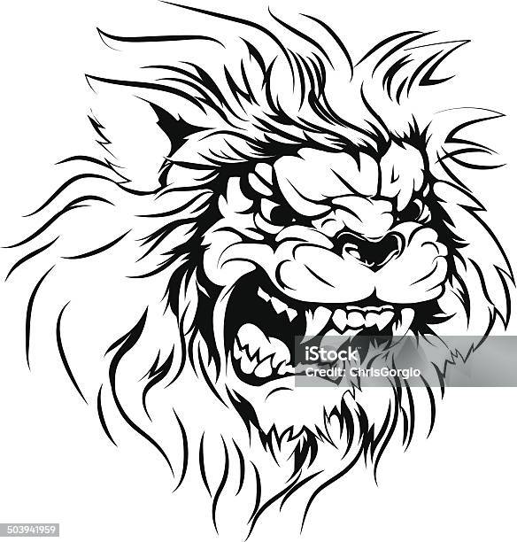 Lion 볼테르 문자 갈기에 대한 스톡 벡터 아트 및 기타 이미지 갈기 검은색 격노한 Istock