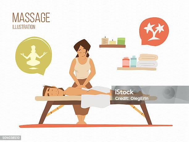 Massage Au Spa Vecteurs Libres De Droits Et Plus Dimages Vectorielles