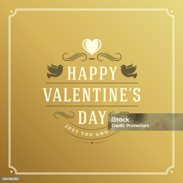 Kartu Ucapan Hari Valentine Atau Ilustrasi Vektor Poster Tipografi