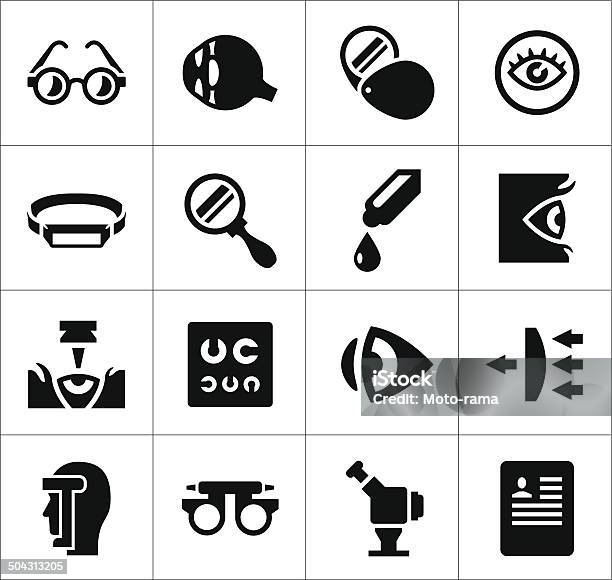 Ilustración De Conjunto De Iconos De Oftalmología Y Optometry Y Más