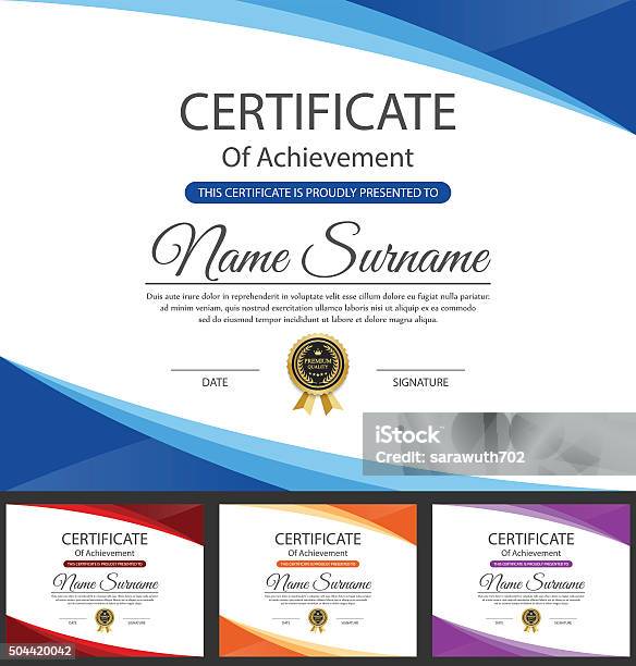 Vector Certificate Template向量圖形及更多式樣圖片 式樣 成功 成就 Istock