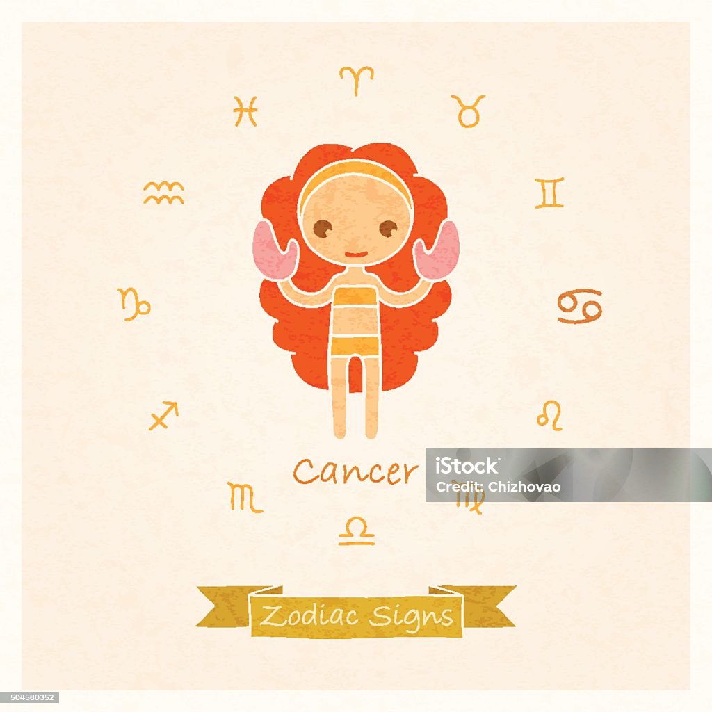 Vector Illustration Of Cancer Zodiac Sign Stock Illustration Download