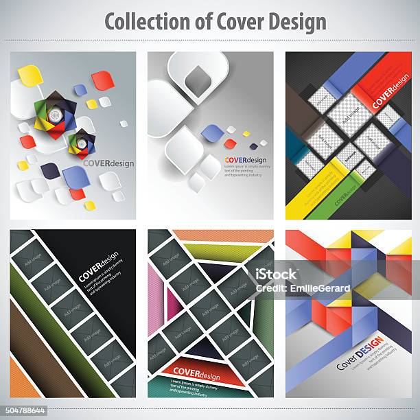Collection Of Cover Design Vector Brochure Flyer Template Stock