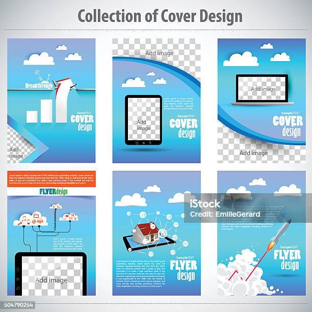 Collection Of Cover Design Vector Brochure Flyer Template Stock