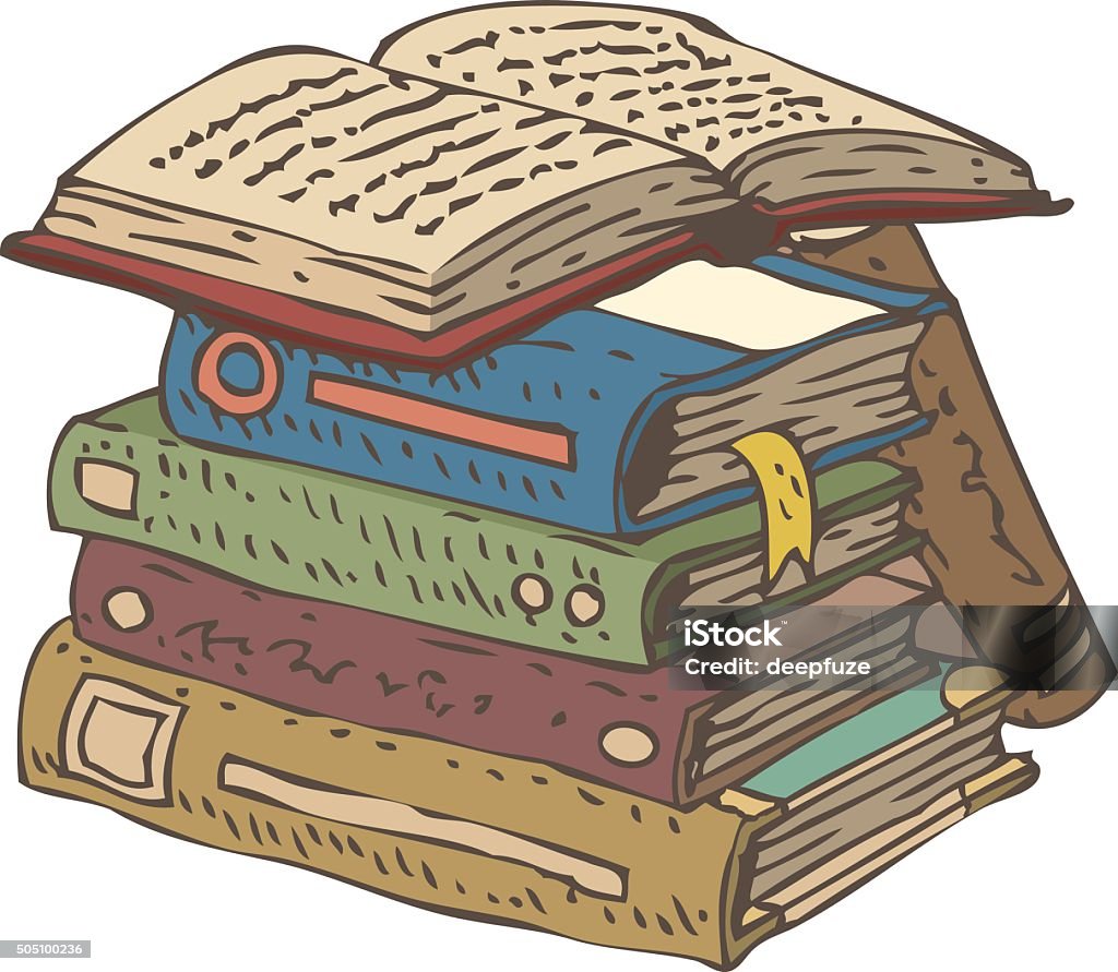 Stack Of Old Books Stock Illustration Download Image Now Book