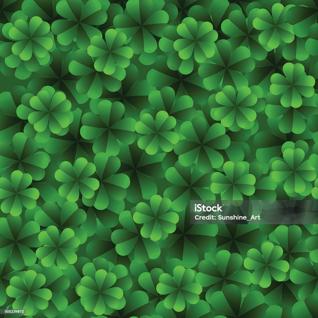 Four Leaf Clover Seamless Pattern Stock Illustration Download Image