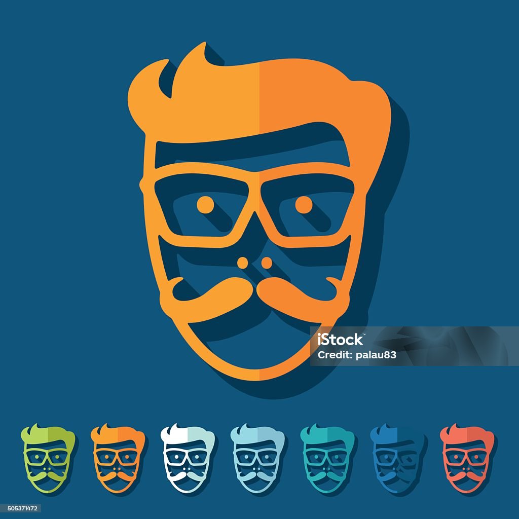 Desain Datar Wajah Lakilaki Ilustrasi Stok Unduh Gambar Sekarang Aplikasi Seluler Bagian