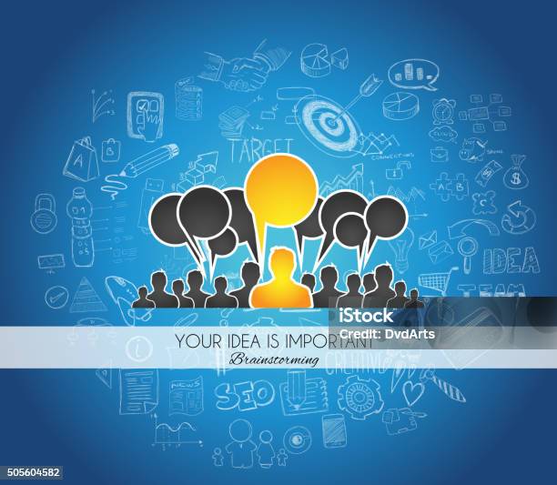Teamwork Brainstorming Communication Concept Art向量圖形及更多人圖片 人 信息圖形