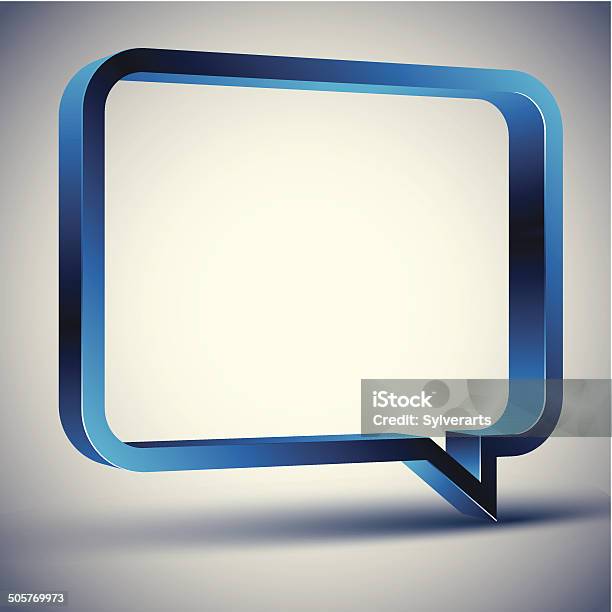 3d Rectangular Rounded Empty Speech Bubble Vector Background向量圖形及更多互聯網