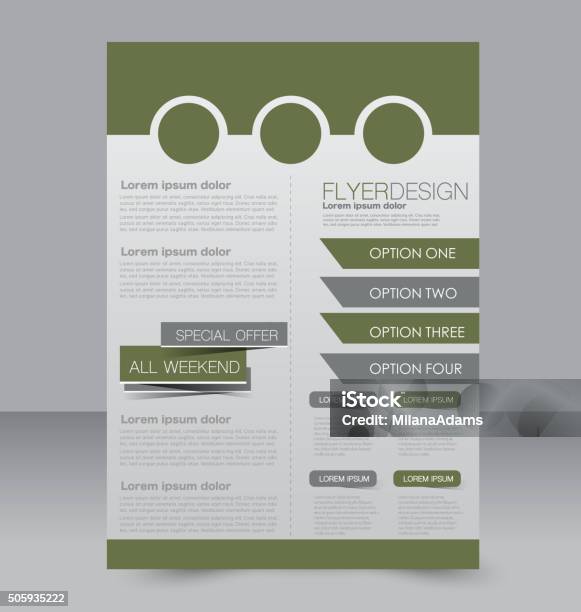 Flyer Template Business Brochure Editable A4 Poster向量圖形及更多伸入圖片 Istock