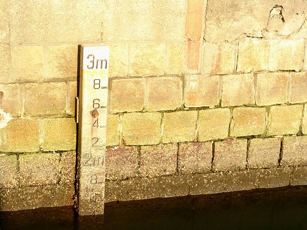 Free picture: Water level gauge measuring flood level