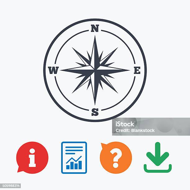 Compass Signe Icône Windrose Symbole De Navigation Vecteurs Libres De