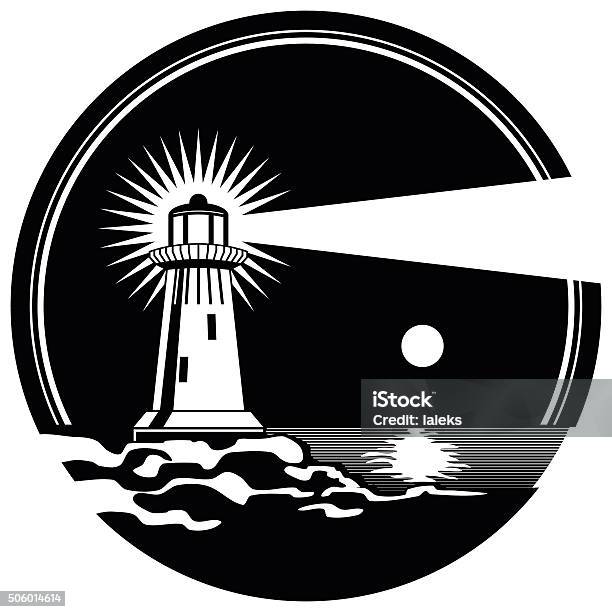 Mercusuar Di Bebatuan Bersinar Bulan Diterangi Ilustrasi Vektor Malam ... Mercusuar Di Bebatuan Bersinar Bulan Diterangi Ilustrasi Vektor Malam ...