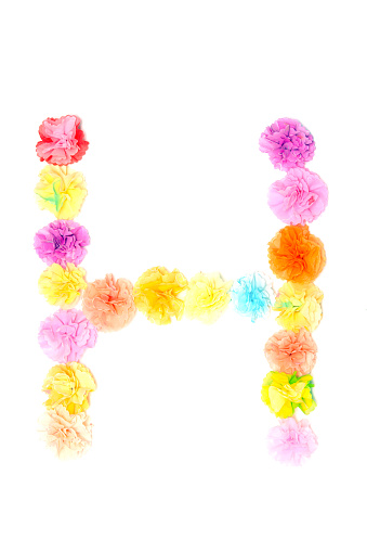 H 알파벳 꽃 만든 종이 Craftwork 0명에 대한 스톡 사진 및 기타 이미지 0명 개념 개념과 주제 Istock