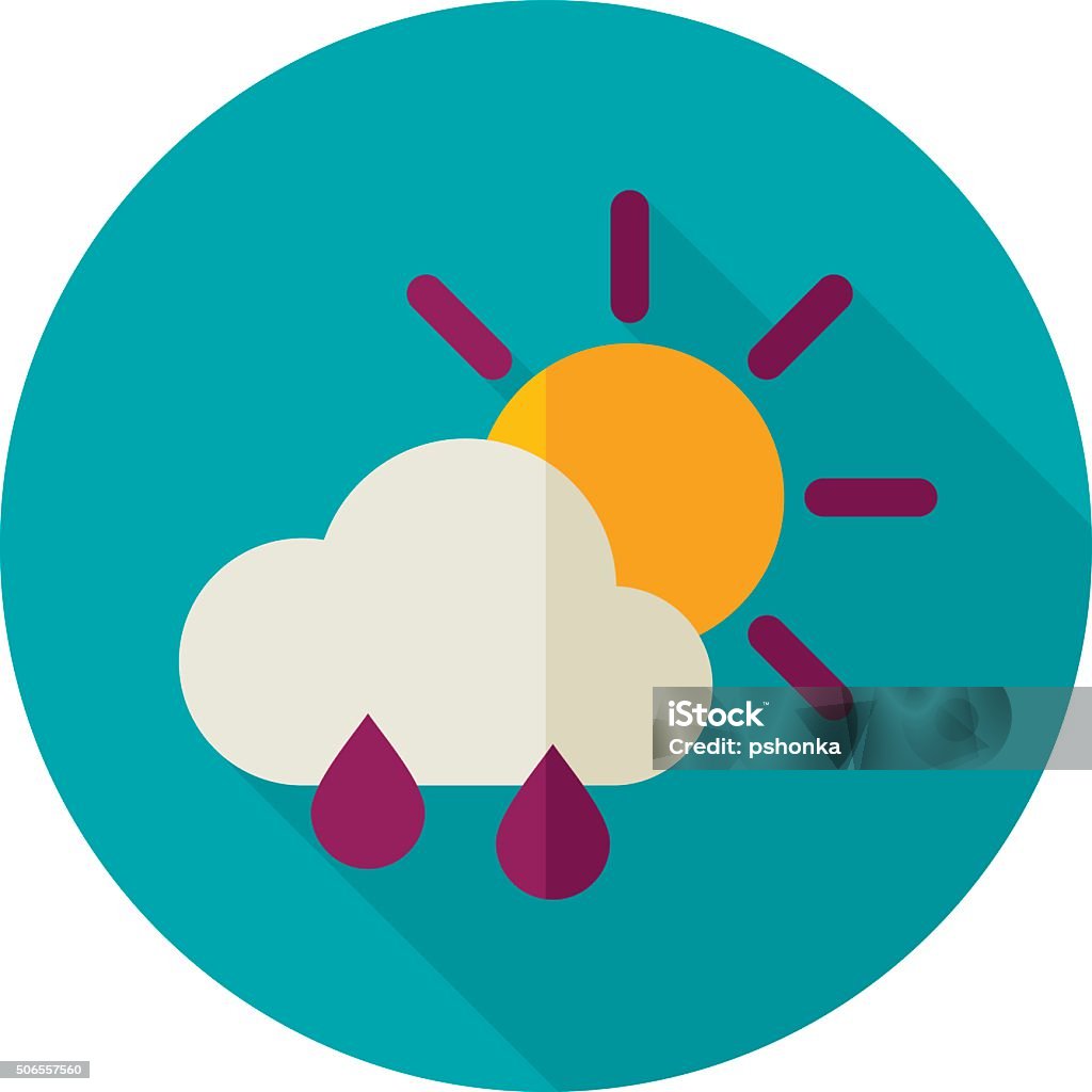 Sun Rain Cloud Flat Icon Meteorology Weather Stock Illustration ... Sun Rain Cloud Flat Icon Meteorology Weather Stock Illustration ...