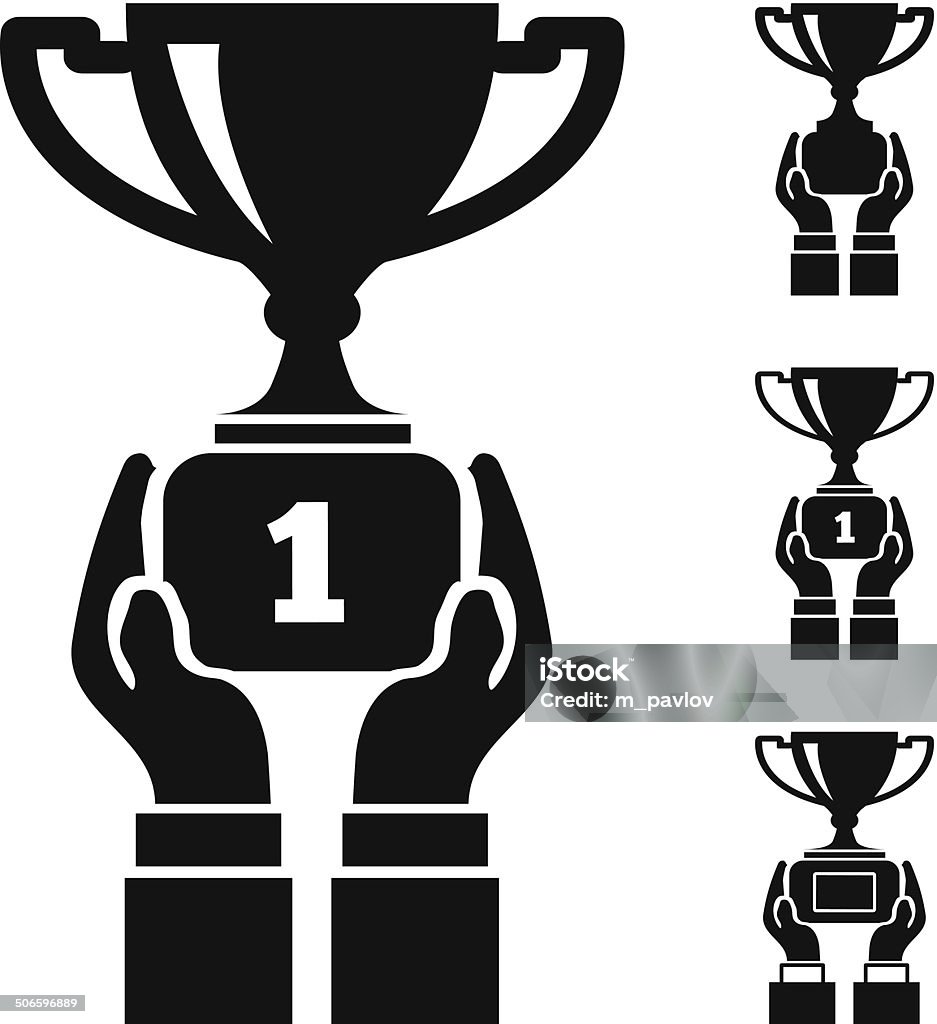 Hand Holding Trophy Stock Illustration Download Image Now