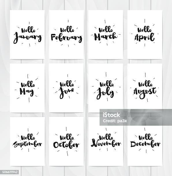 Halo Bulan 12 Kartu Desain Yang Digambar Dengan Tangan Kaligrafi Foto ... Halo Bulan 12 Kartu Desain Yang Digambar Dengan Tangan Kaligrafi Foto ...