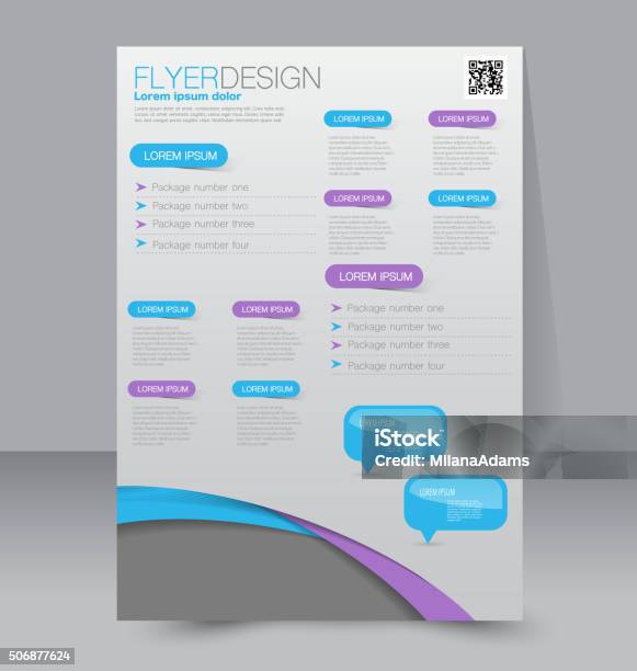 Flyer Template Business Brochure Editable A4 Poster向量圖形及更多伸入圖片 Istock