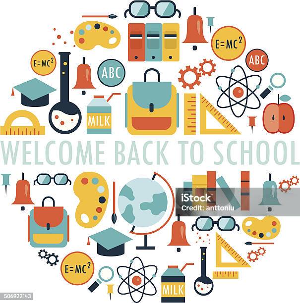 Welcome Back To School Background向量圖形及更多重返校園圖片 重返校園 兒童 圖示 Istock