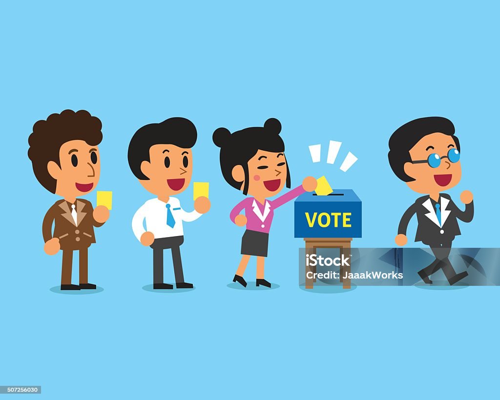 Kartun Orang Menempatkan Kertas Suara Di Kotak Suara Ilustrasi Stok ... Kartun Orang Menempatkan Kertas Suara Di Kotak Suara Ilustrasi Stok ...