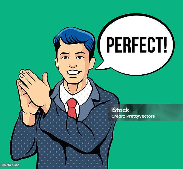 Man 박수소리 Comic 벡터 일러스트 감정에 대한 스톡 벡터 아트 및 기타 이미지 감정 경영자 금융 Istock