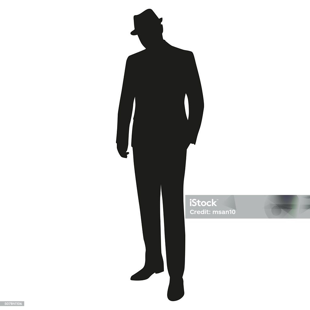 Pria Bertopi Siluet Terisolasi Foto Stok Unduh Gambar Sekarang Bertata Krama Konsep