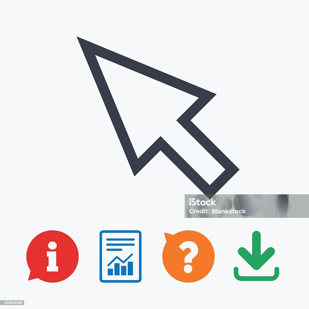 Mouse Cursor Sign Icon Pointer Symbol Stock Illustration Download