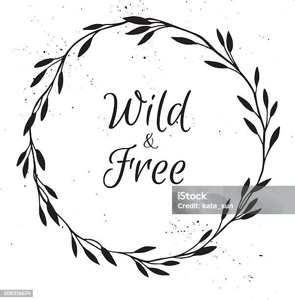 Hand Drawn Vector Illustration Vintage Decorative Laurel Wreath向量圖形及更多