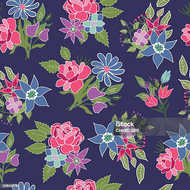 Seamless Floral Pattern Vector Background Stock Illustration Download