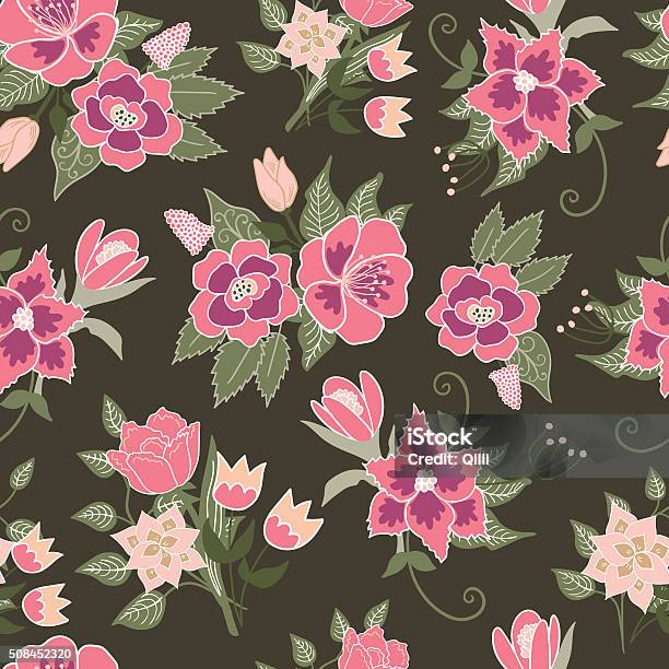 Seamless Floral Pattern Vector Background Stock Illustration Download