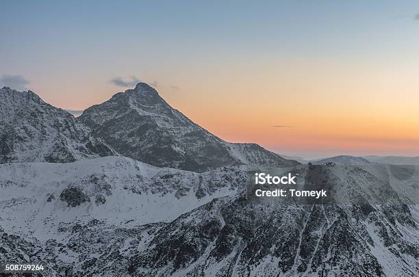 Krivan 산 일몰 높은 Tatras 슬로바키아 동절기의 0명에 대한 스톡 사진 및 기타 이미지 0명 겨울 경관