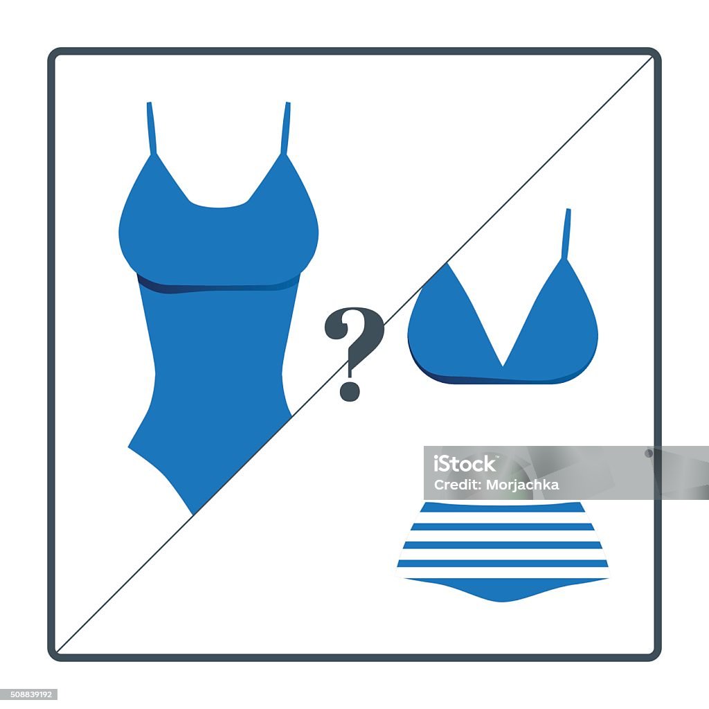 Ilustración De Traje Baño Elegir Iconos Conjunto Aislado Sobre Fondo
