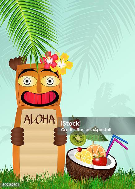 Aloha 우편엽서 만화에 대한 스톡 벡터 아트 및 기타 이미지 만화 목재 재료 문화 Istock