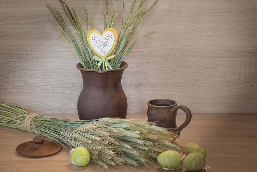 Easters 정물 사진 메트로폴리스 페인트 에그스 날것 위트 및 Clayware 0명에 대한 스톡 사진 및 기타 이미지 0