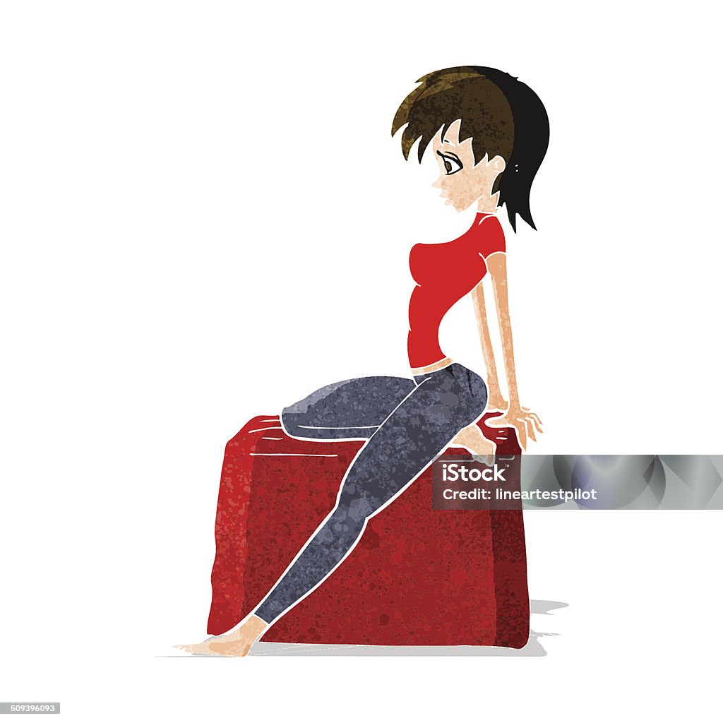Cartoon Pin Up Pose Girl Stock Illustration Download Image Now